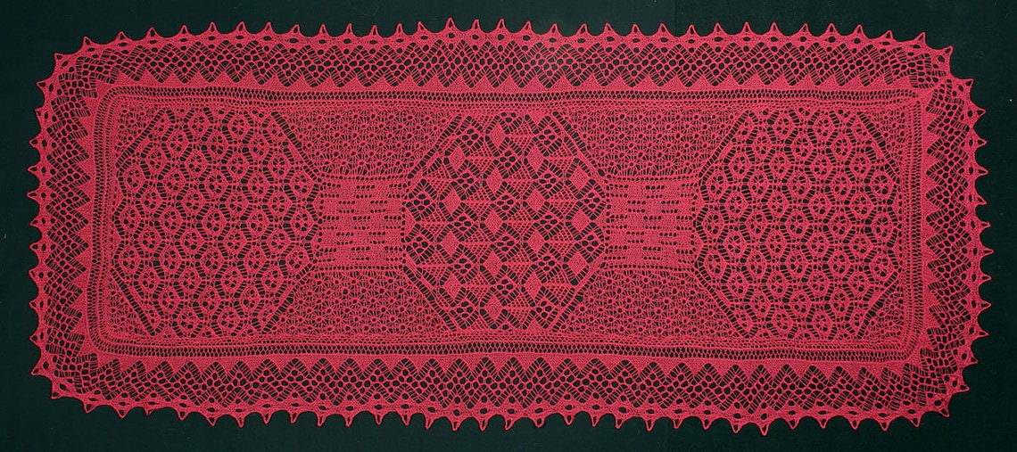 Knitting Pattern, Shetland Lace, Charts Instructions, Knitted Stole ...