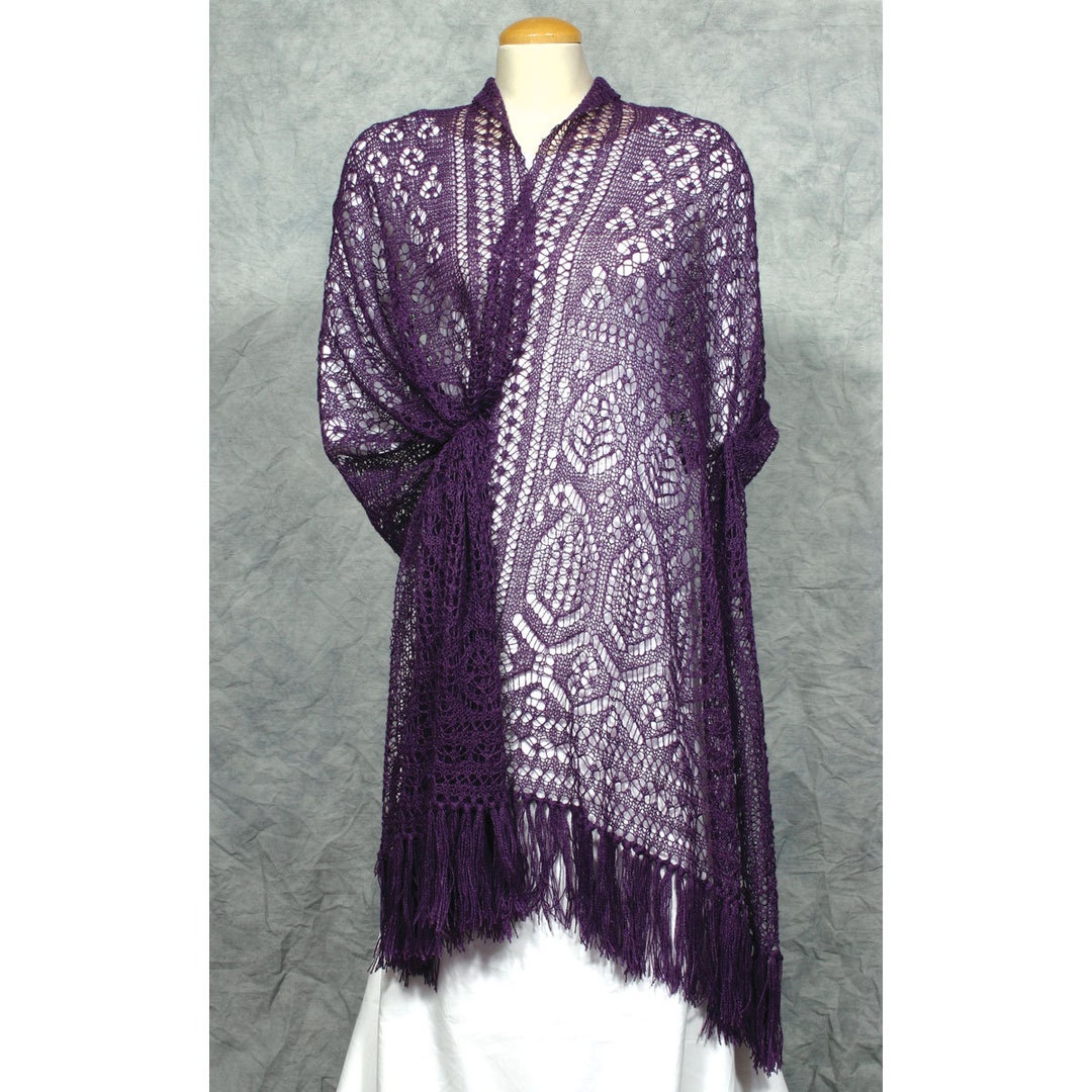 Knitting Pattern, Traditional Lace, Charts Instructions, Knitted Stole ...