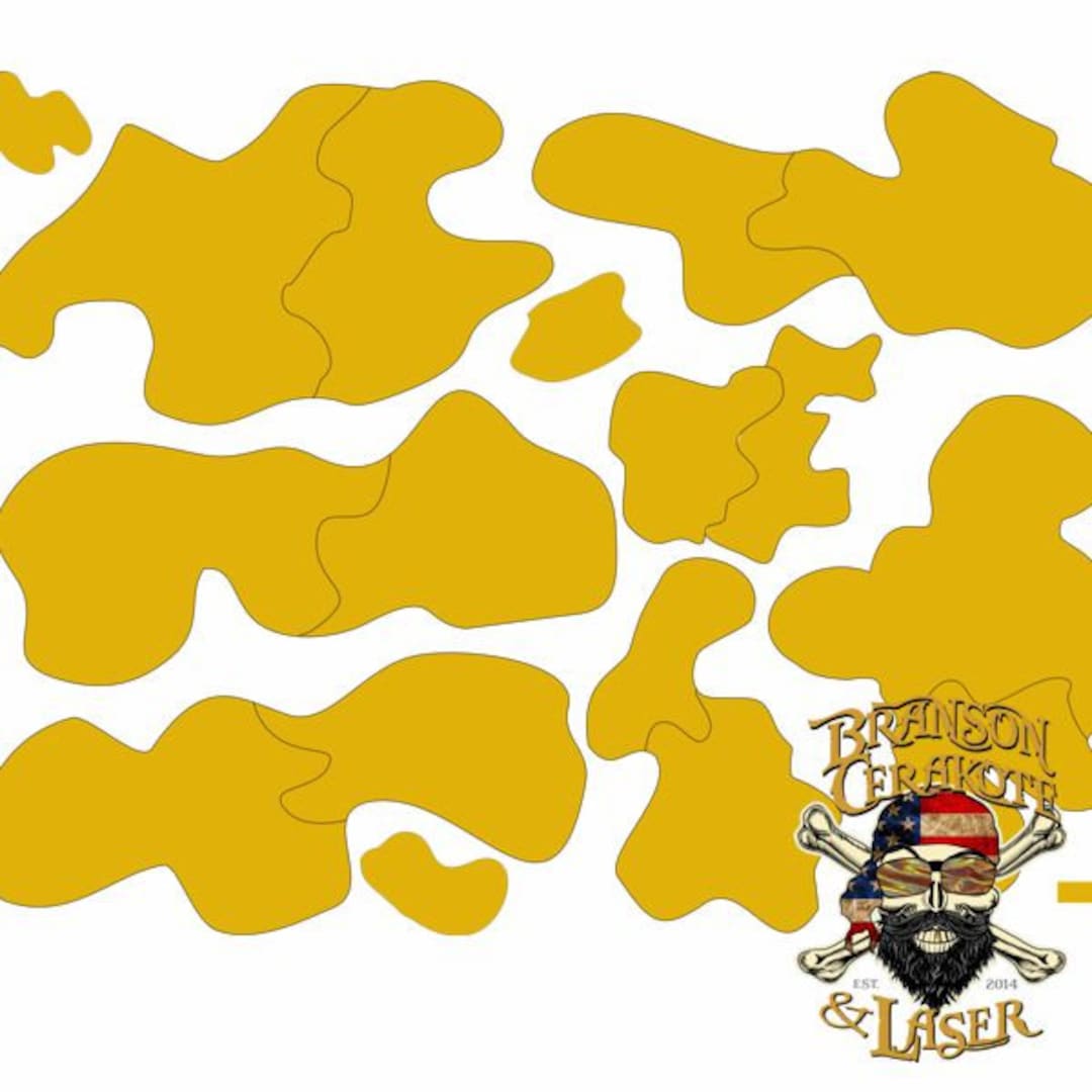 Large Camo Pattern Stencil