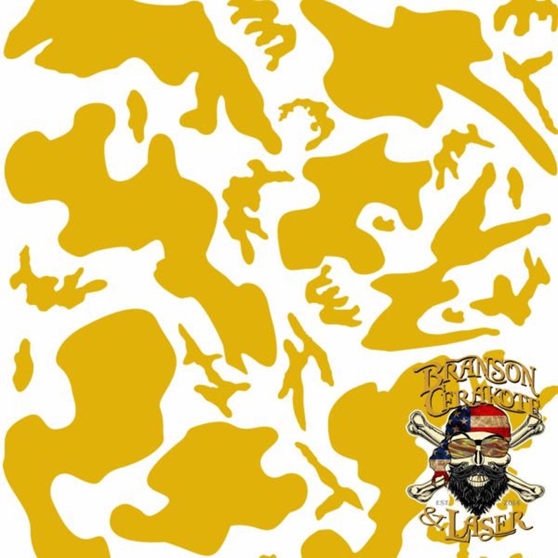 Woodland M81 Camo Stencil Rifle Sized Cerakote High Heat Stencil Vinyl ...