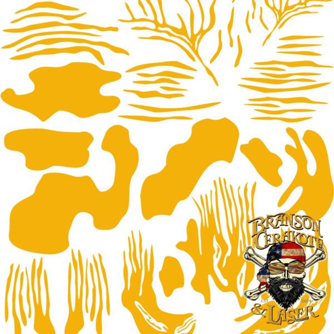 Rhodesian Camo Stencil Rifle Sized Cerakote High Heat Stencil Vinyl - Etsy