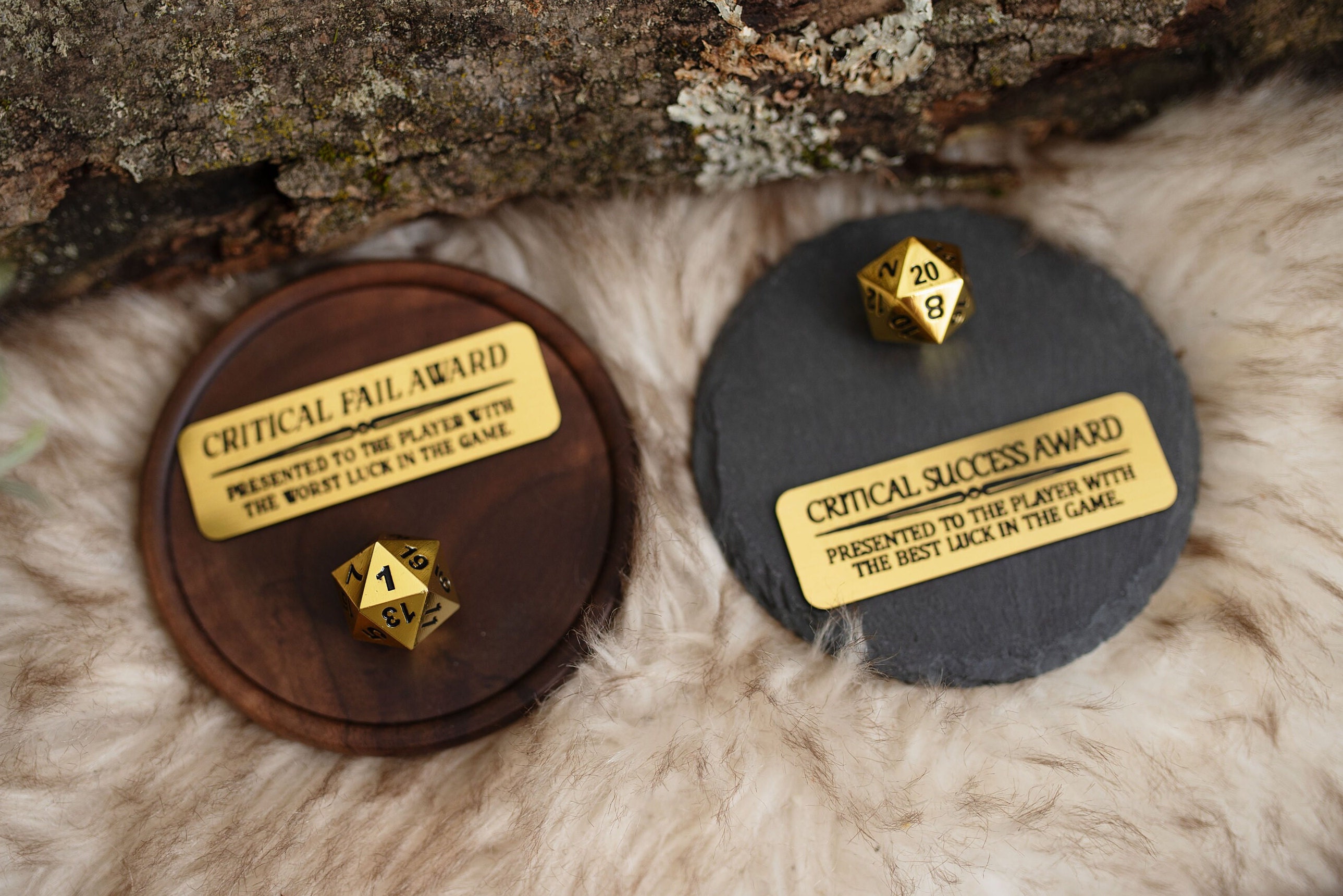 D&D Critical Success/fail Award - Dungeon and Dragons Plaque - Dice ...