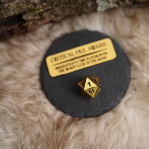 D&D Critical Success/fail Award - Dungeon and Dragons Plaque - Dice ...