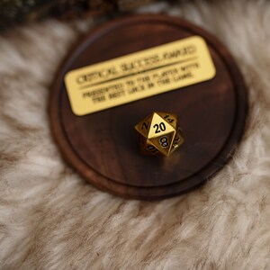 D&D Critical Success/fail Award - Dungeon and Dragons Plaque - Dice ...