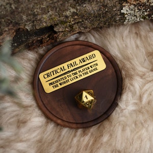 D&D Critical Success/fail Award - Dungeon and Dragons Plaque - Dice ...