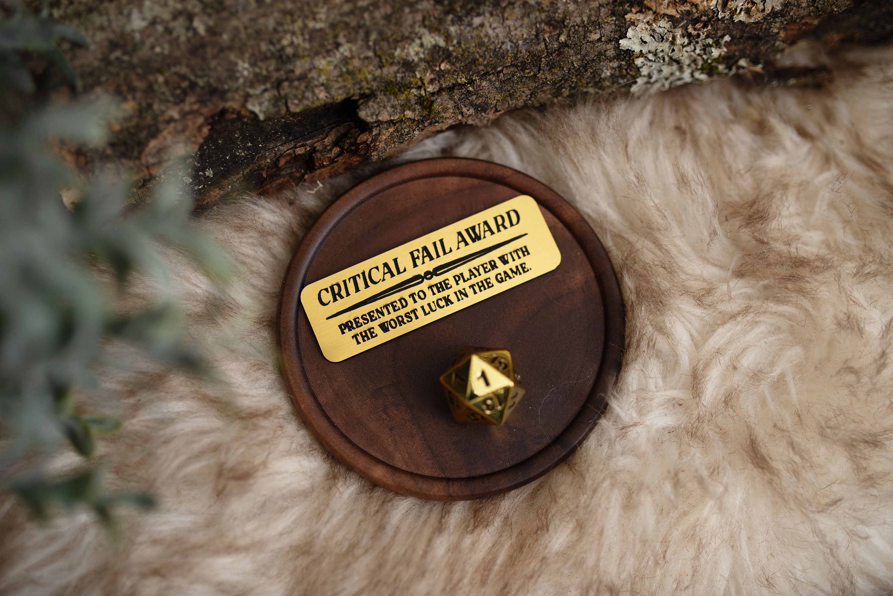 D&D Critical Success/fail Award - Dungeon and Dragons Plaque - Dice ...