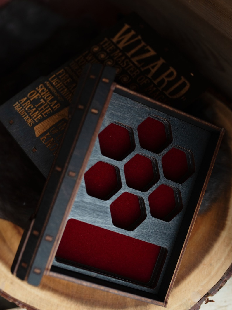 Customizable D&D Player Companion Book Sliding Dice Storage - Etsy