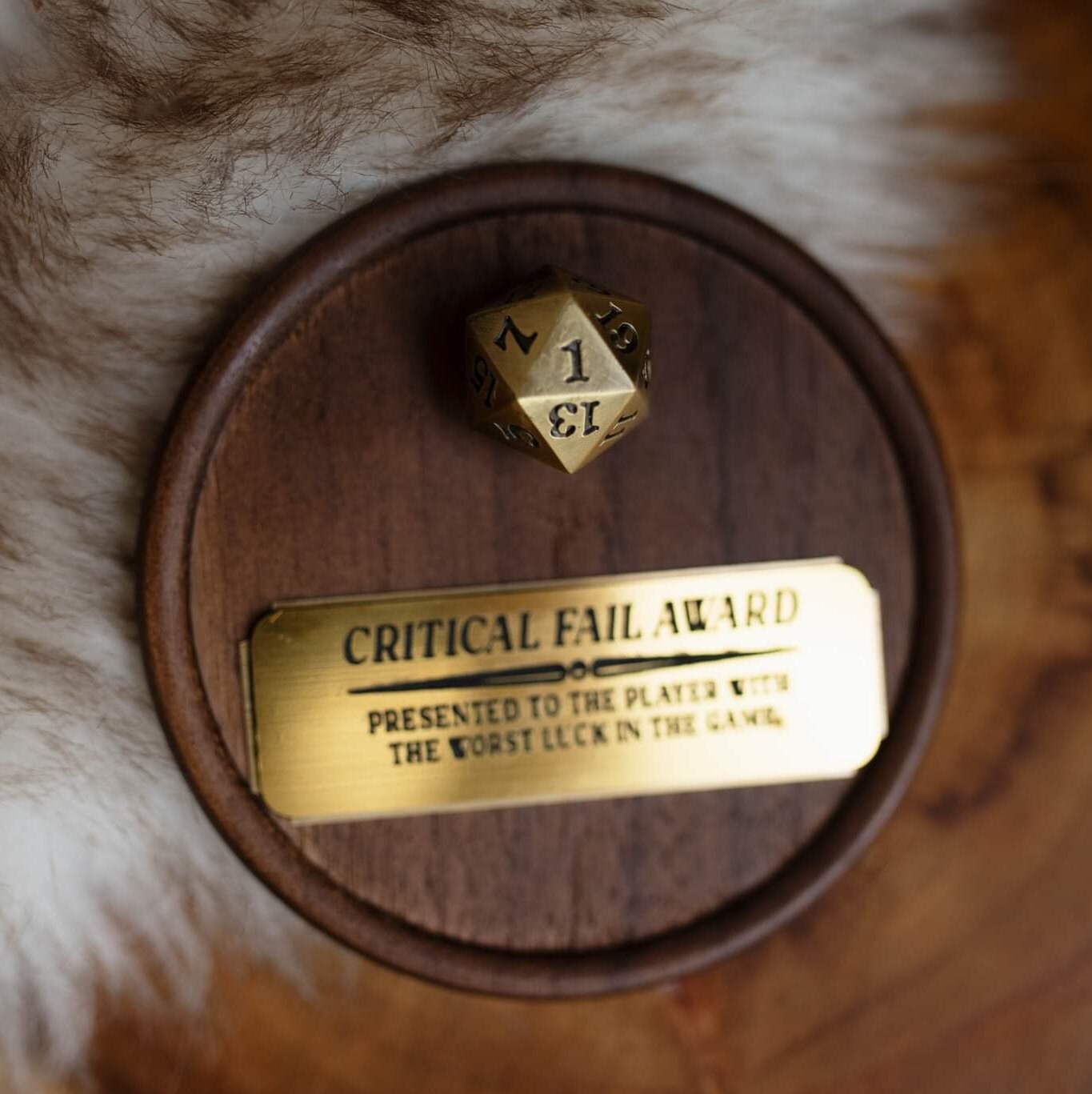 D&D Critical Fail Award Natural 1 Plaque Dice Award Dnd - Etsy