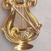 Musically Inspired a Golden Harp Pin - Etsy