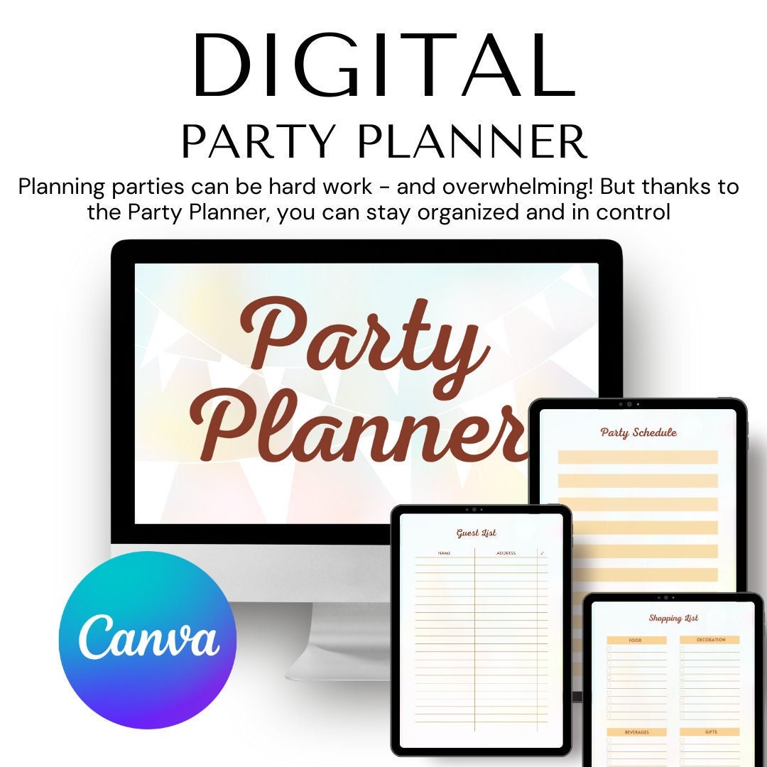 Party Planner Printable Party Guest List Vendor & to Do List Party ...