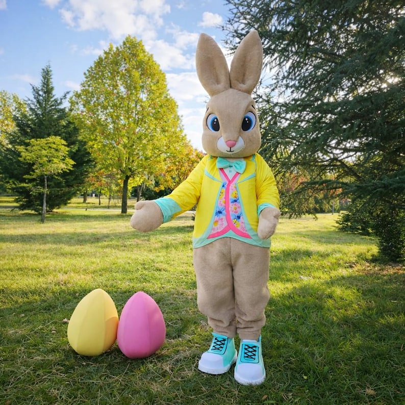 Handmade Easter Bunny Mascot Costume – Cartoon Rabbit Character, Adult ...