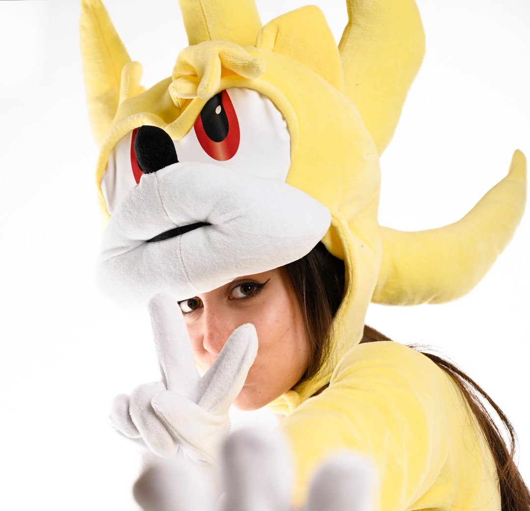 Super Sonic Yellow Fleece Costume: Kids Cartoon Party, Halloween - Etsy