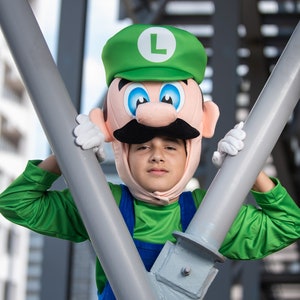 Luigi Super Mario Bros Costume, Luigi Kid's Costume, Luigi Mascot ...