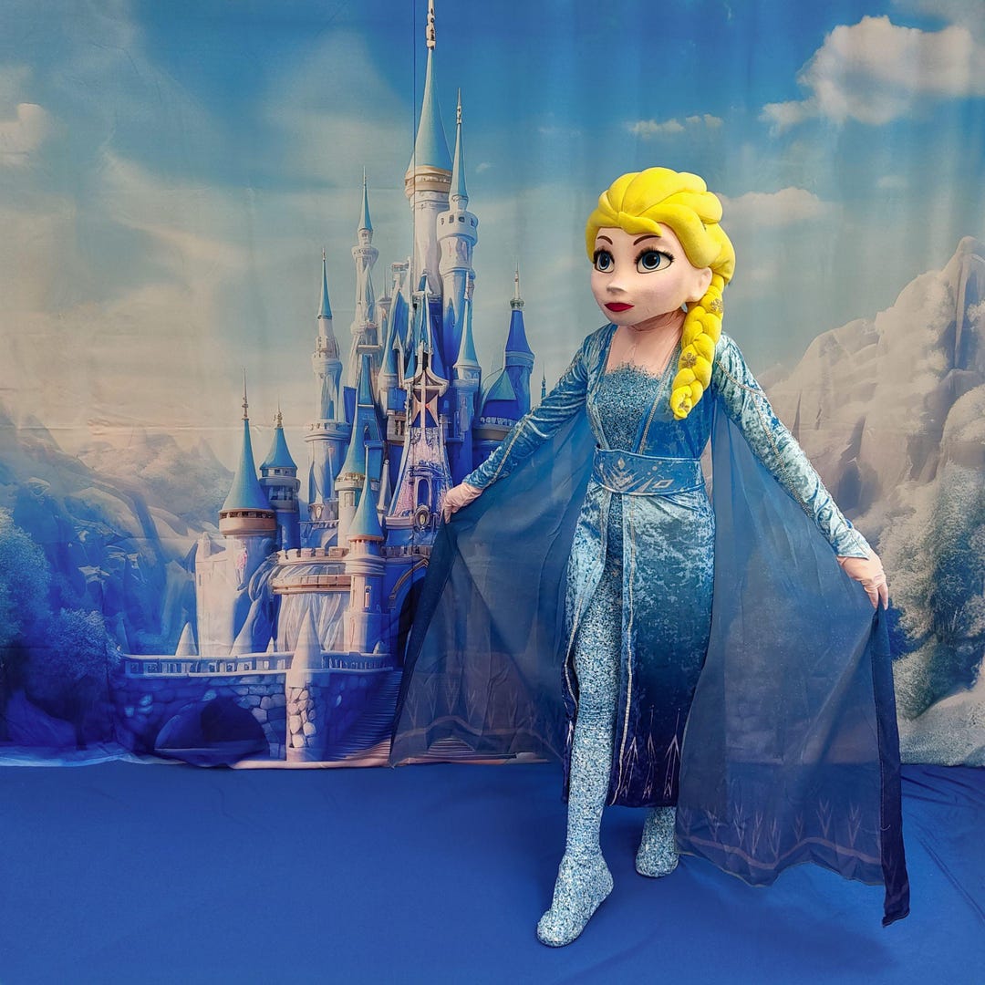 Frozen Ice Princess Mascot Costume: 3D Head, Universal Size - Etsy