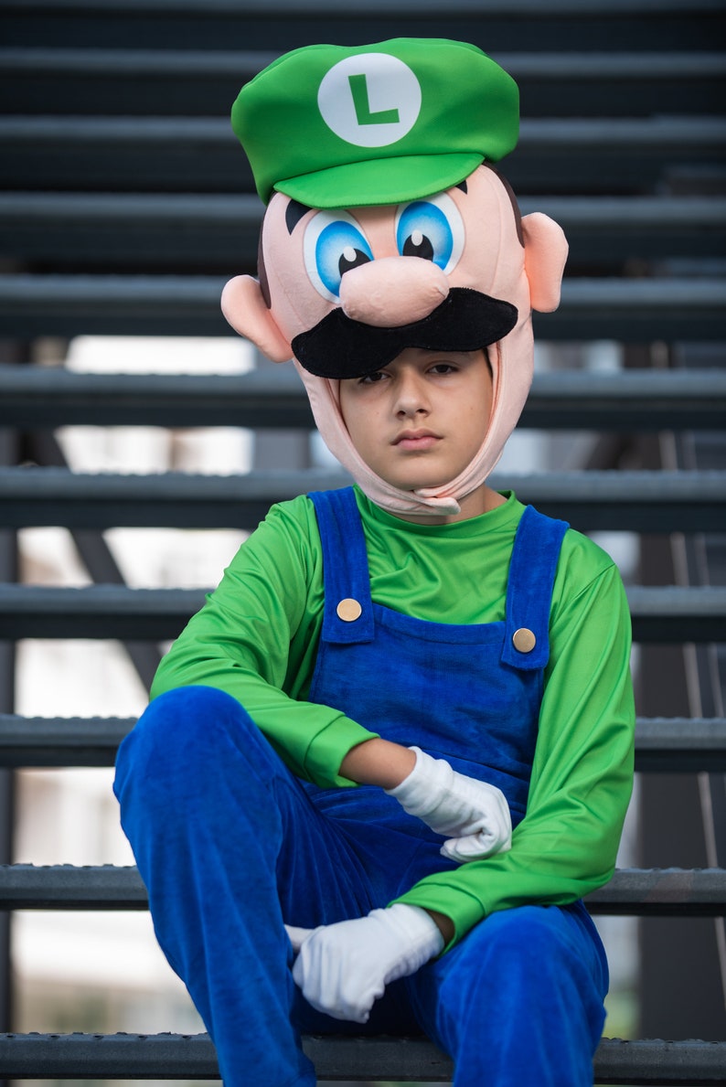 Luigi Costume, Super Mario Bros, Fleece Party Costume - Etsy