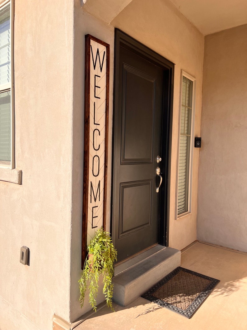 BEAUTIFUL WELCOME SIGN With Planter Box. - Etsy