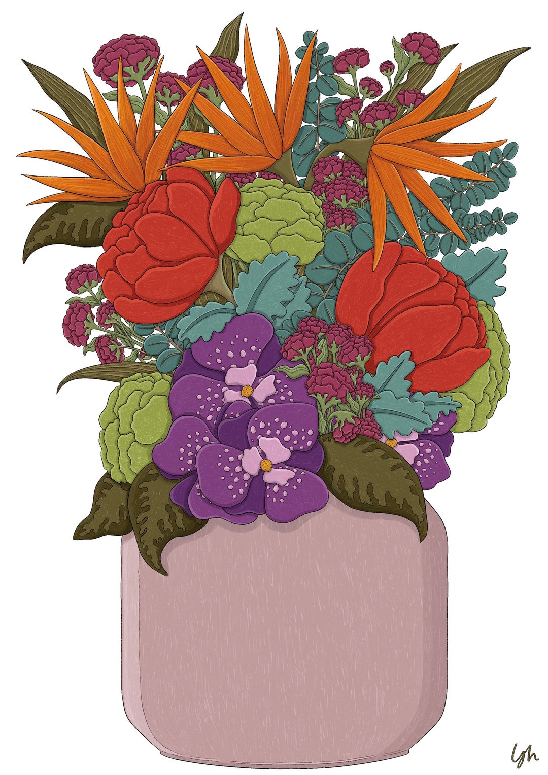 Vibrant Flowers Trap Art Print - Etsy