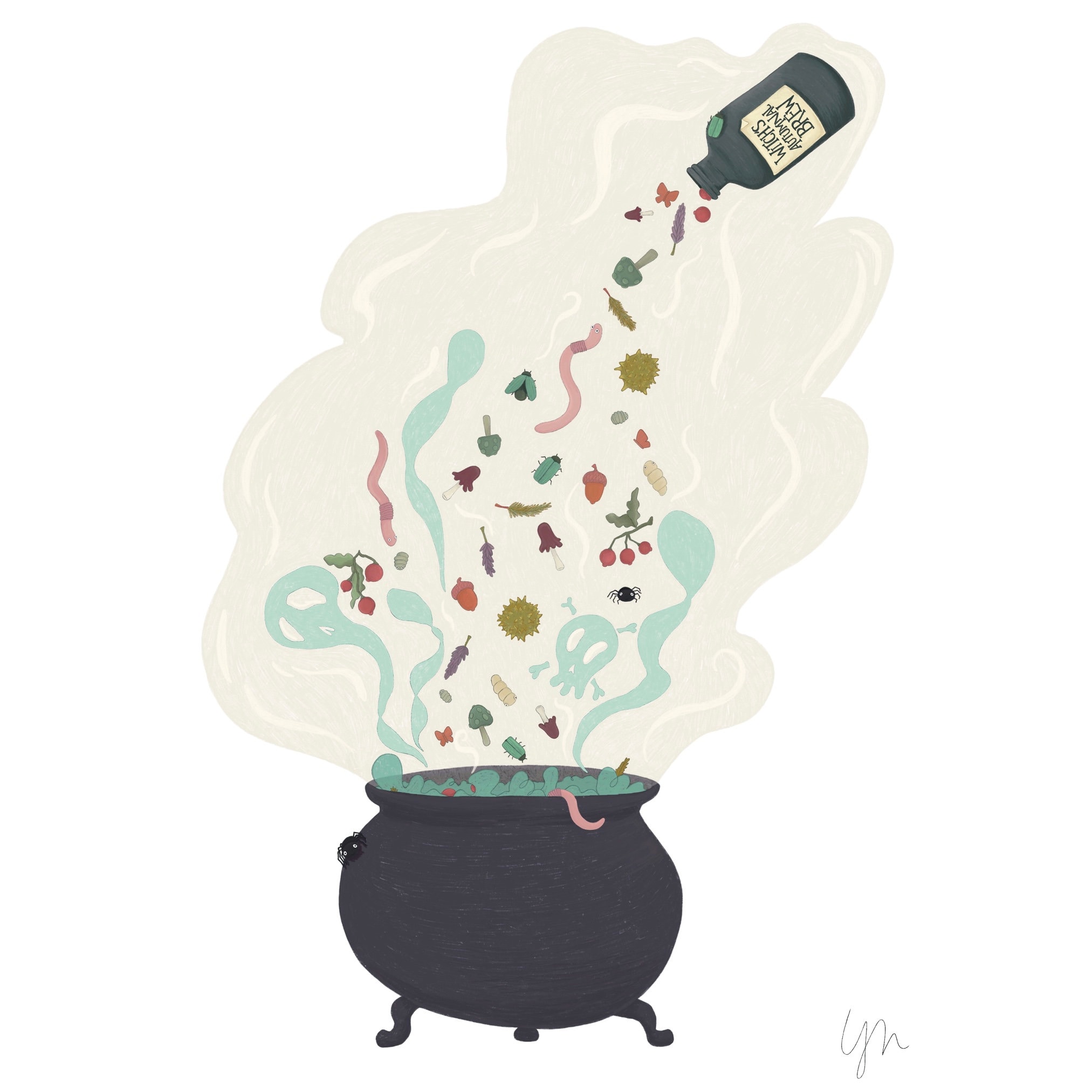 Witches Cauldron Art Print - Etsy