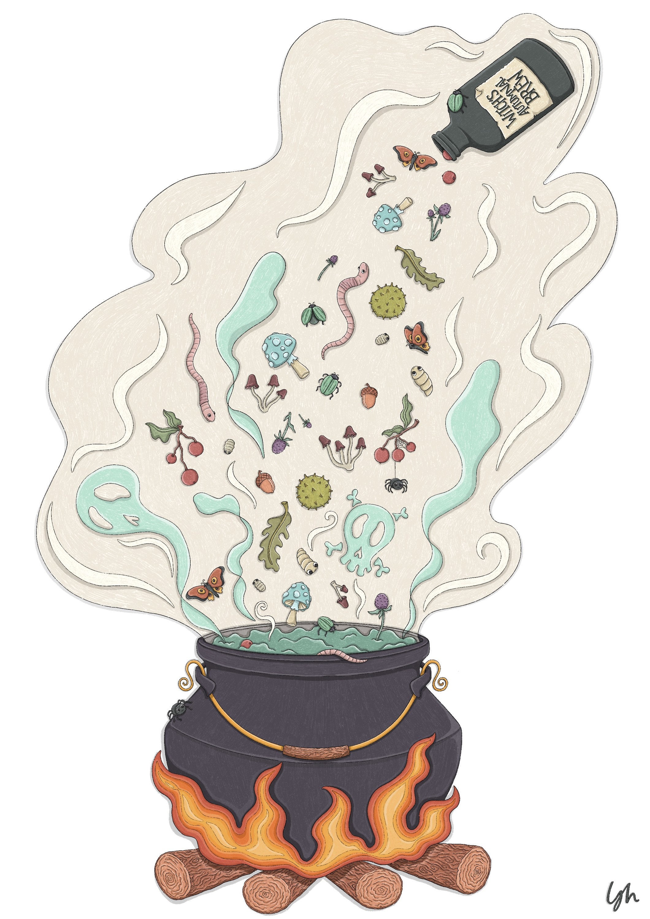 Witches Cauldron Art Print - Etsy