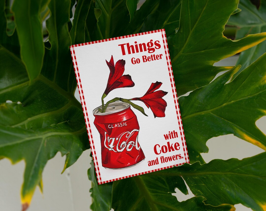 Poster, Bookmark Vintage Coca Cola Poster, Kitchen Pop Art Poster, Art ...