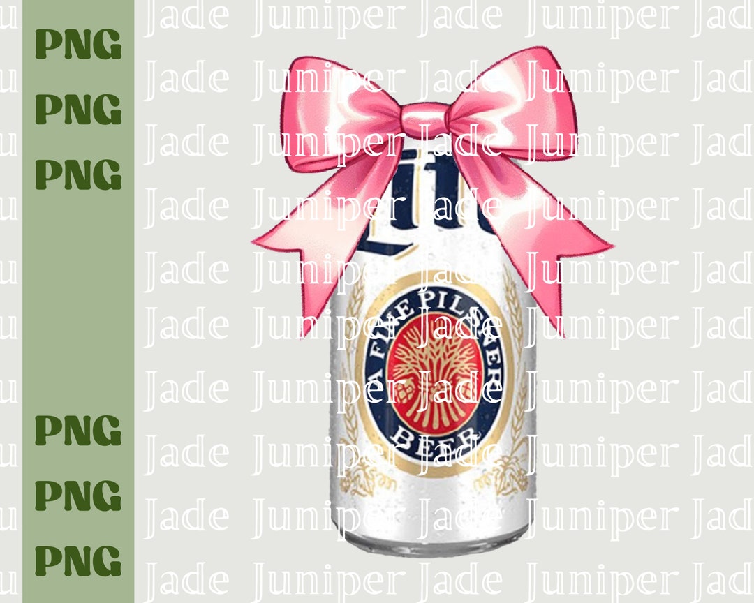 Miller Lite With Pink Bow Png Instant Digital Download PNG ONLY Png ...