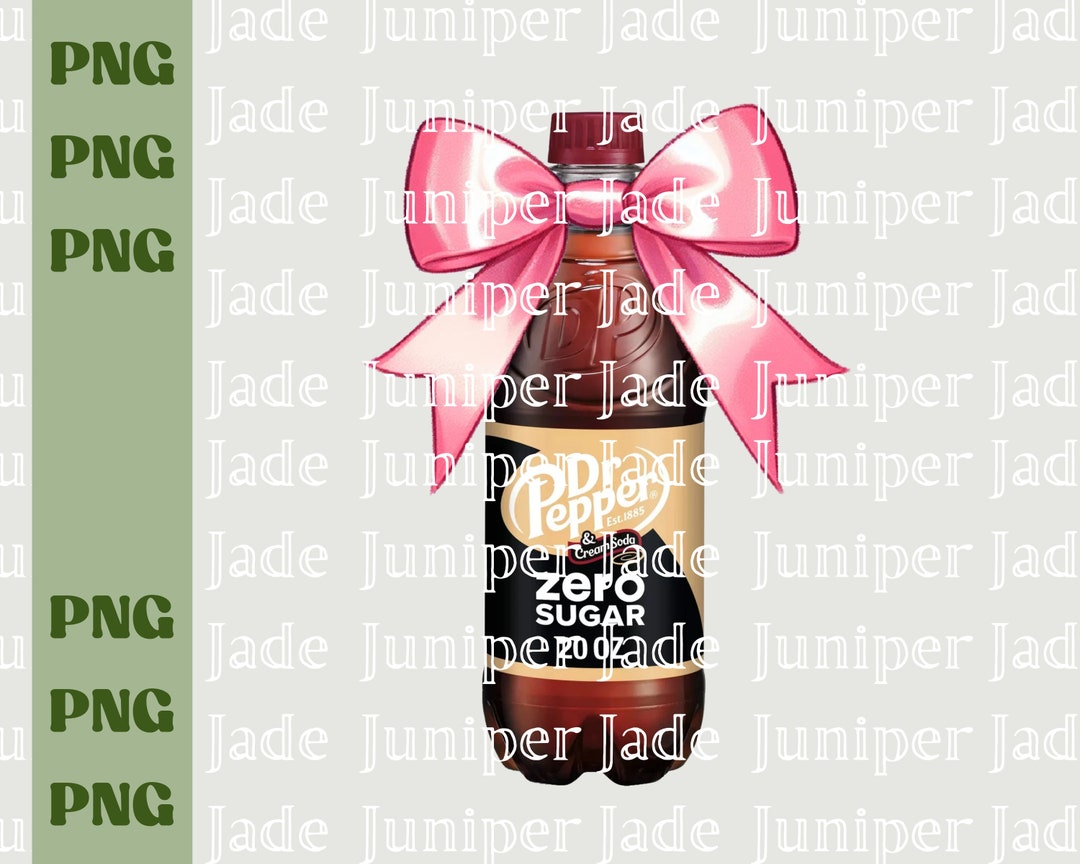 Dr. Pep Zero Sugar With Pink Bow Png Instant Digital Download PNG ONLY ...