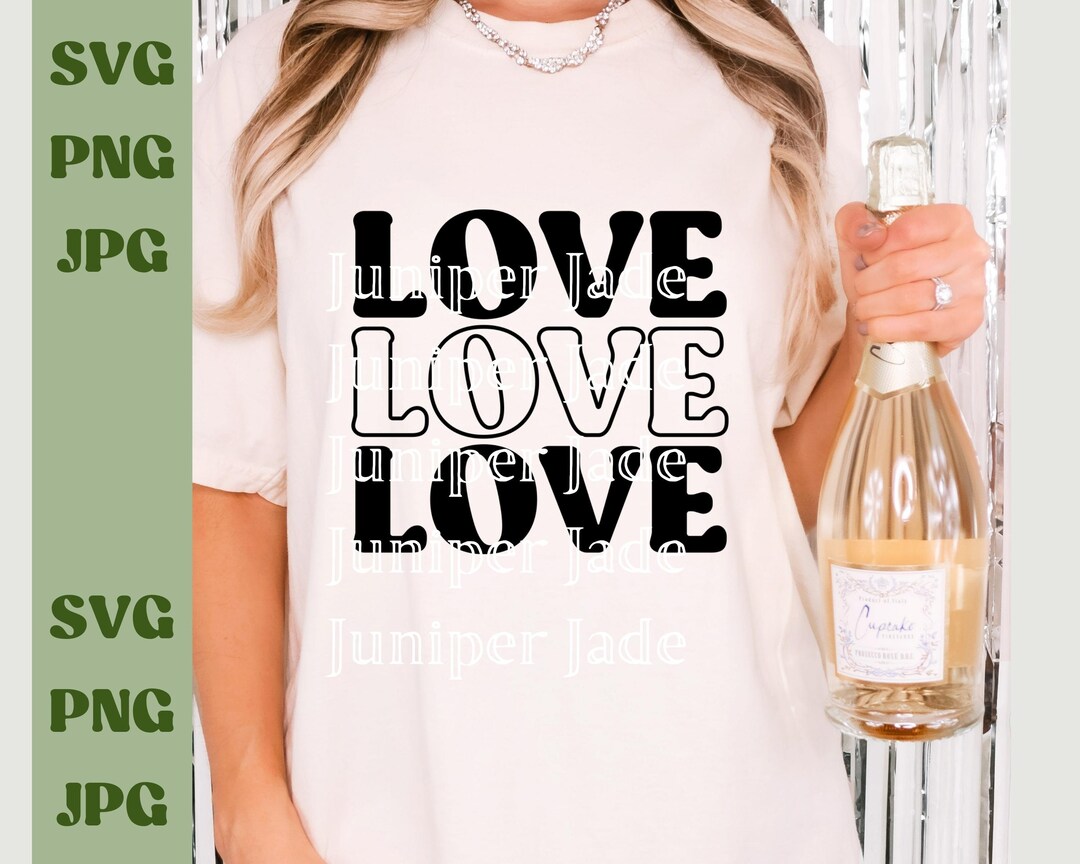 Stacked Love Svg Valentines Day Gifts Instant Digital Download Svg Png ...