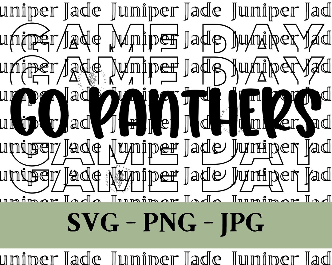 Go Panthers Game Day Svg Stacked Font Game Day Shirt - Etsy