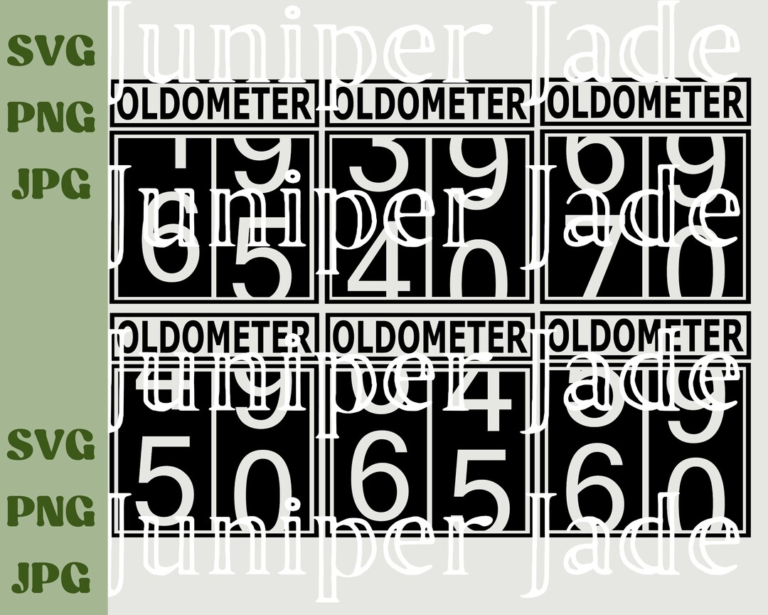 Oldometer Svg GROWING BUNDLE Funny Birthday Instant - Etsy