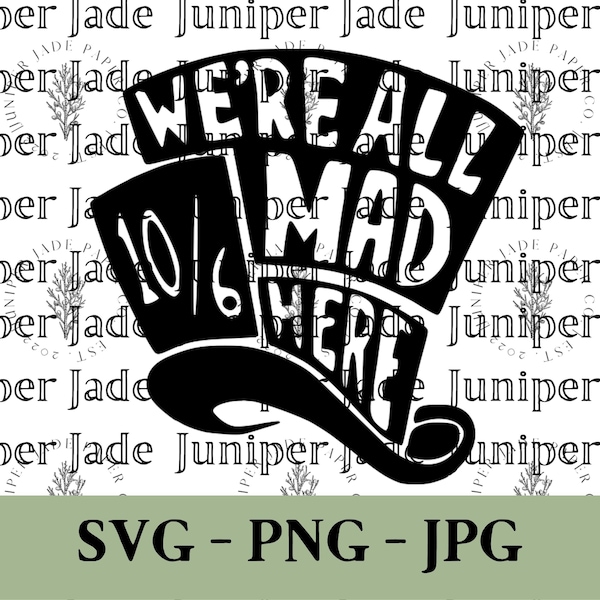 Mad Hatter Svg - Etsy