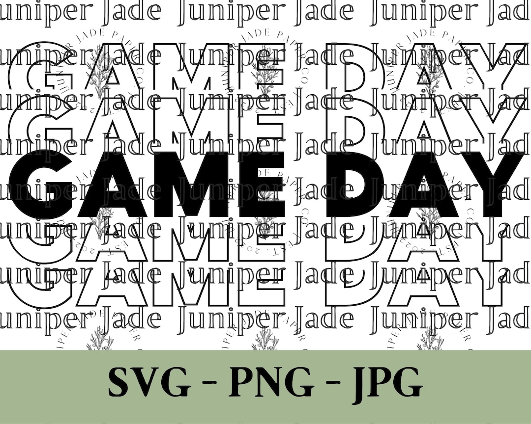 Game Day Svg Stacked Font Game Day Shirt Design Digital - Etsy