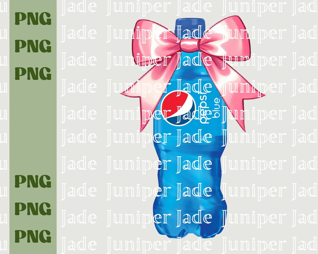 Pepsi Blue With Pink Bow Png Instant Digital Download PNG ONLY Png File ...