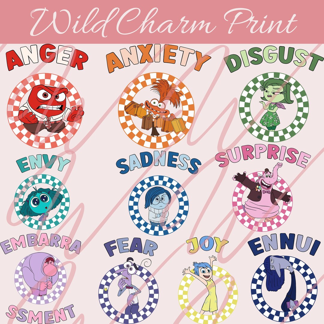 Magical Inside Out PNG Sublimation, Emotions Characters PNG, Spring and ...