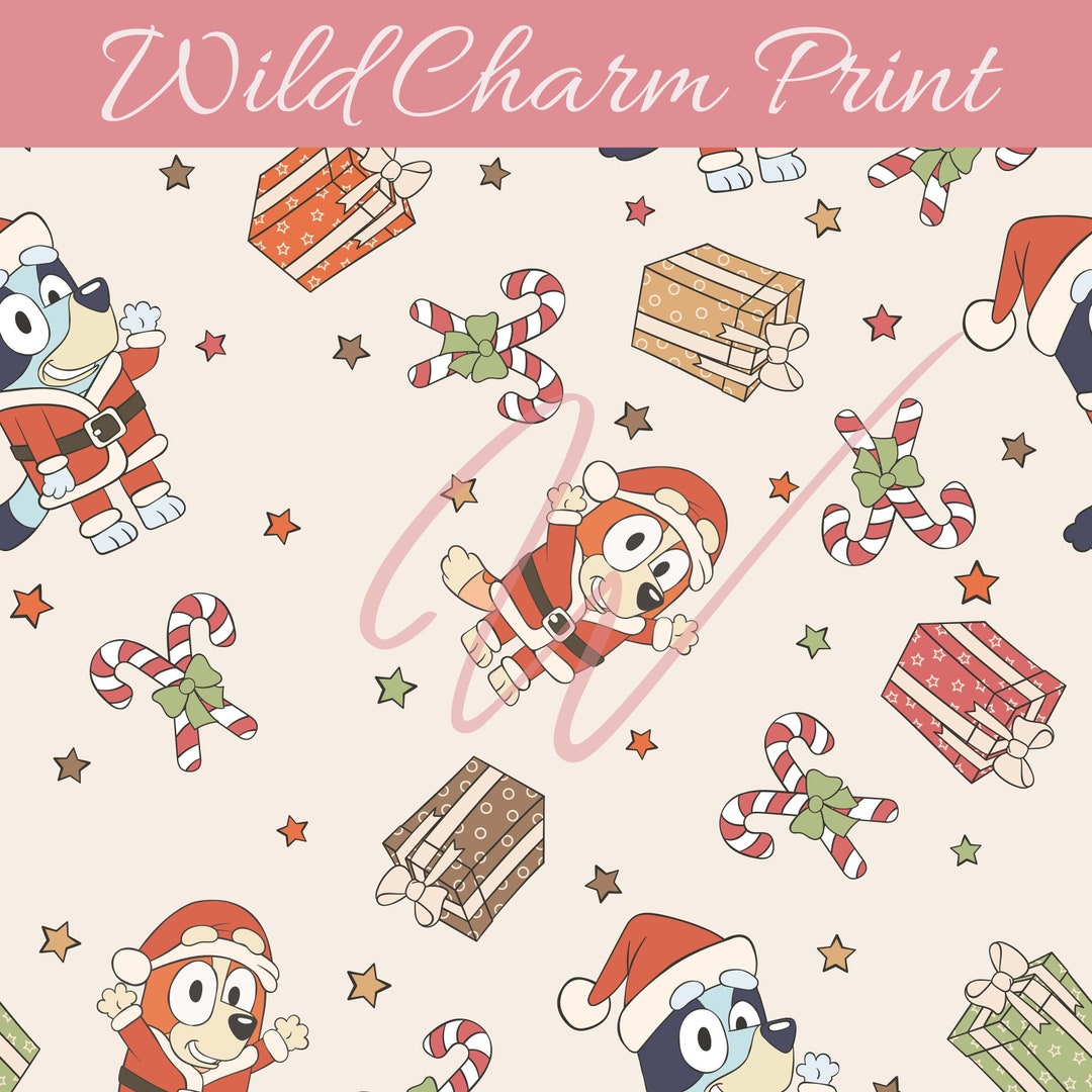 Blue Dog and Friends Seamless Pattern Christmas Seamless - Etsy Australia