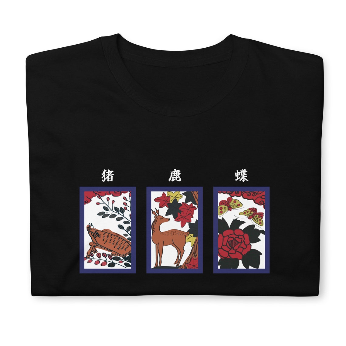 Japanese Hanafuda Inoshikacho Short-sleeve Unisex T-shirt - Etsy