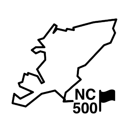 NC500 the North Coast 500 Scotland Road Trip Vinyl Decal | Etsy