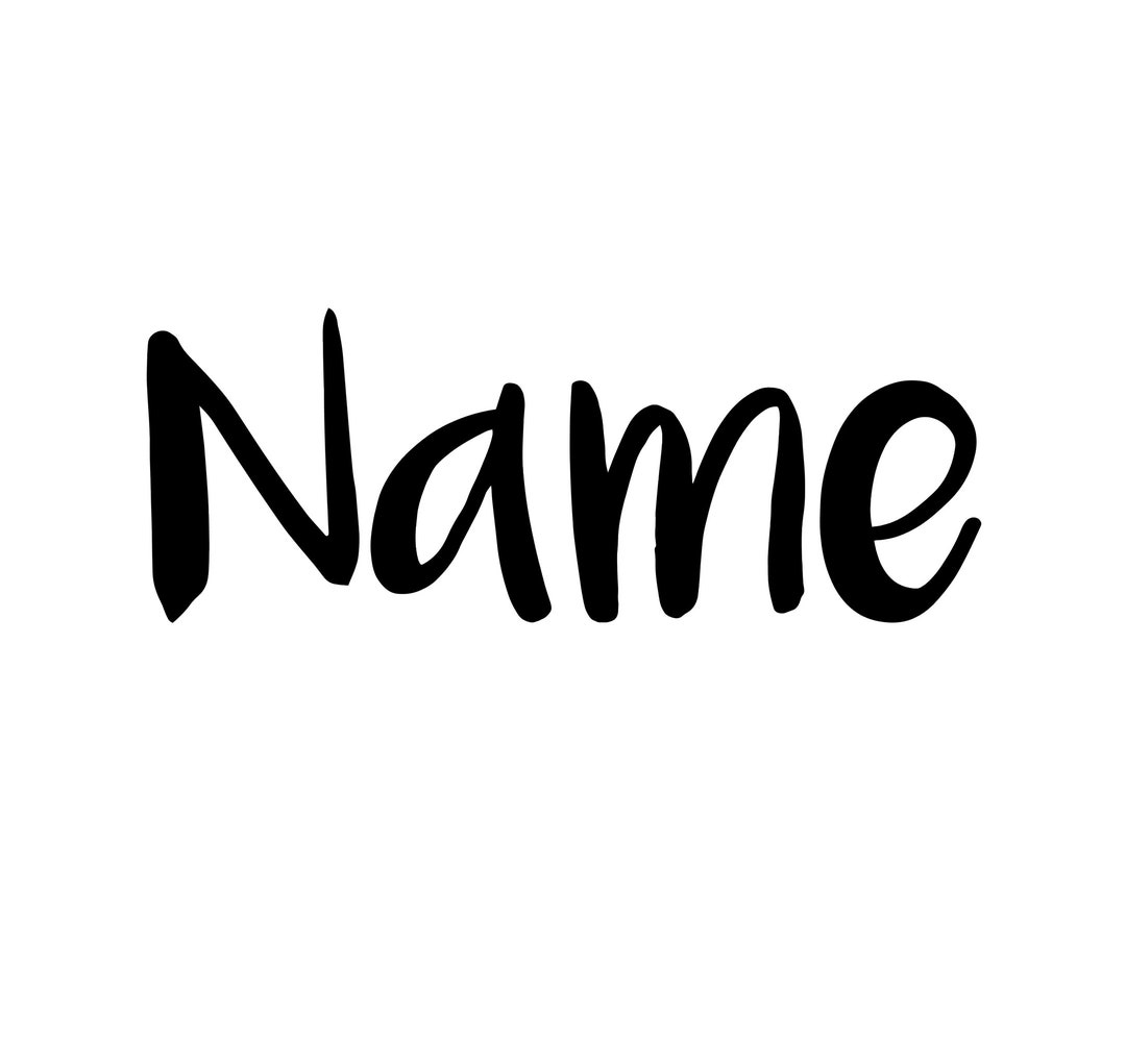 Large Name Only Vinyl Decal Sticker 28cm Max Ideal for Balloons/gift ...
