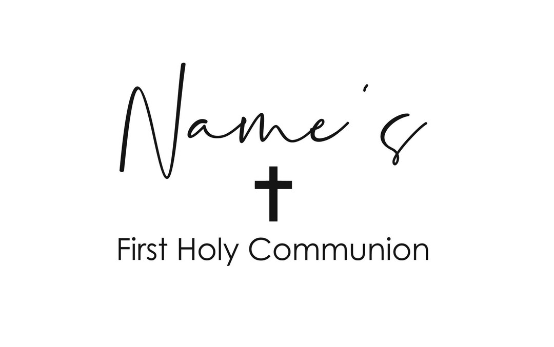 Personalized First Holy Communion Vinyl Decal, DIY Sign, Balloon ...