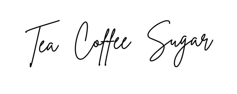 Handwritten Script Style Tea Coffee Sugar Vinyl Decal Stickers - Etsy
