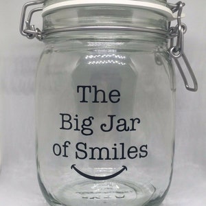 Big Jar of Smiles Vinyl Decal Sticker - Ideal for DIY Happiness ...