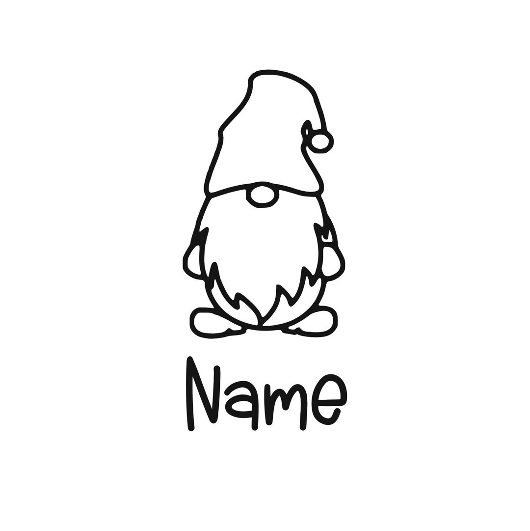 Personalised Christmas Gonk Gnome Vinyl Decal Sticker Ideal for DIY ...