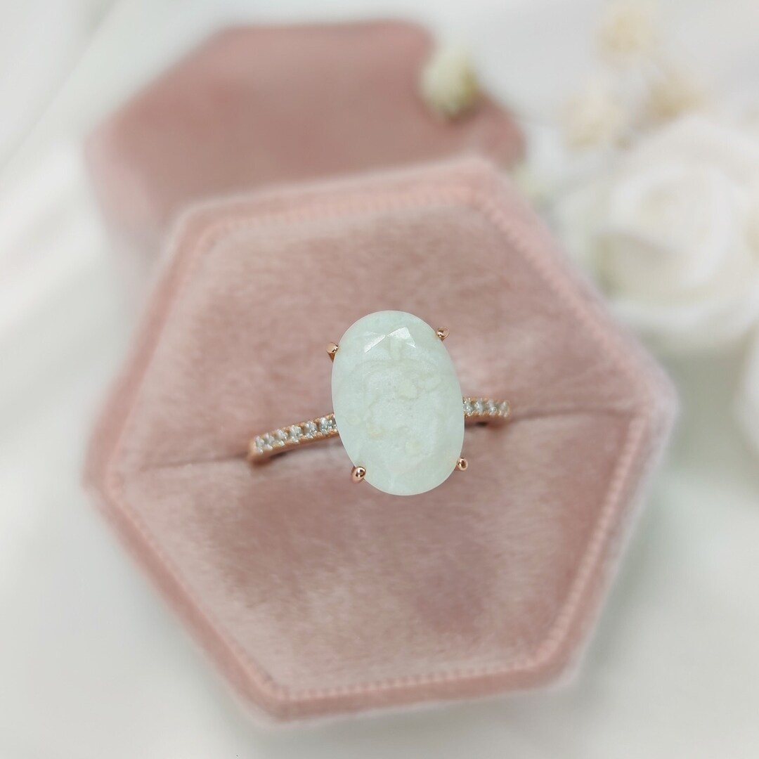 Cremation Ashes Ring, Oval Ashes Ring, Pet Ashes Memorial Jewelry ...