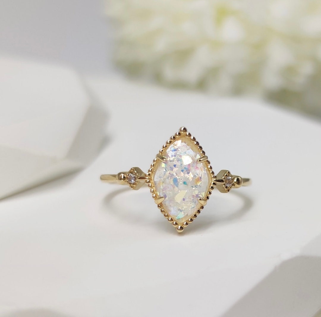 Vintage Diamond Shape Cremation Ring, Ashes Ring, Ashes Memorial ...