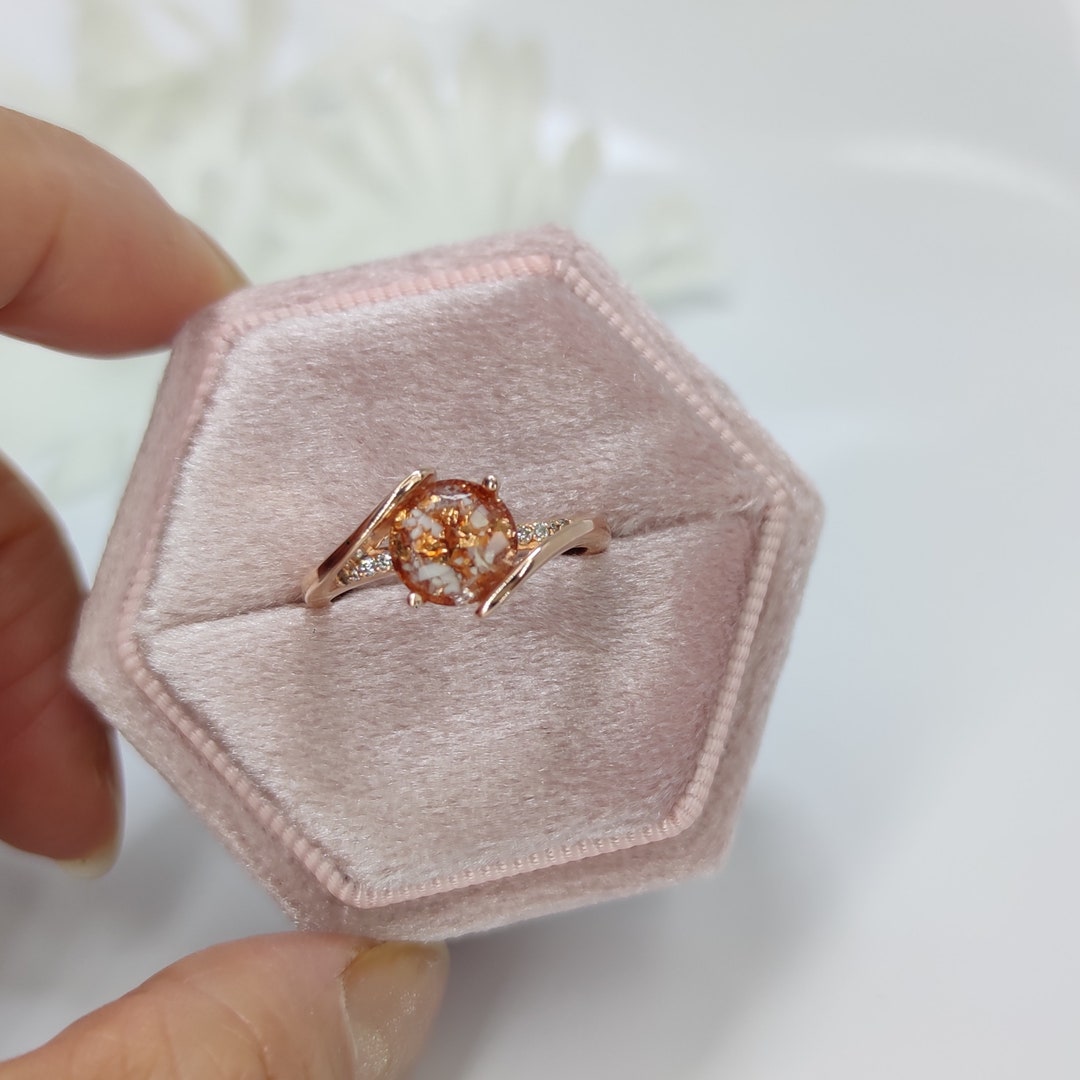 Customized Ashes Ring, Pet Ashes Memorial Jewelry, Cremation Ashes Ring ...
