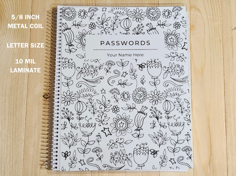PASSWORD Book, Tracker, Keeper, Log, Manager, Spiral Notebook ...