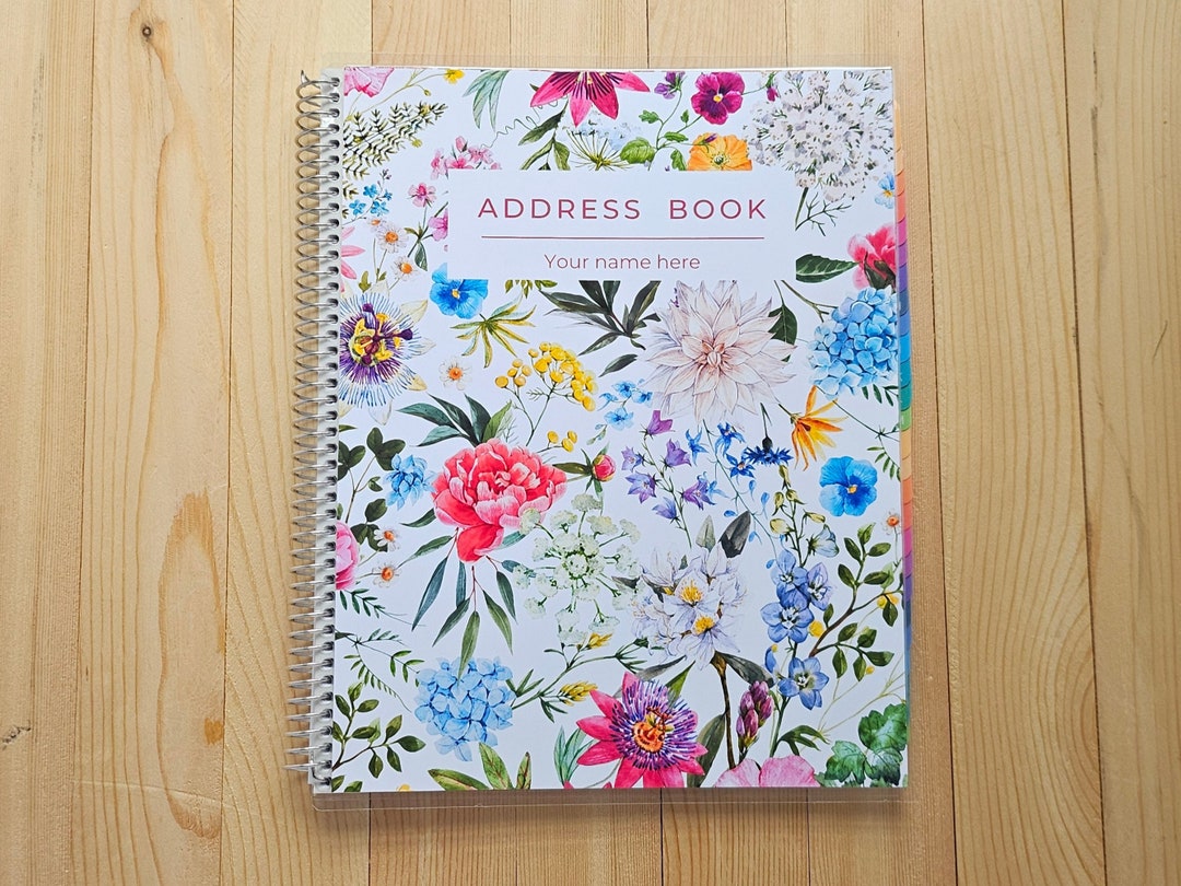 Personalized Floral Address Book: Large Print A-Z Tabs - Etsy