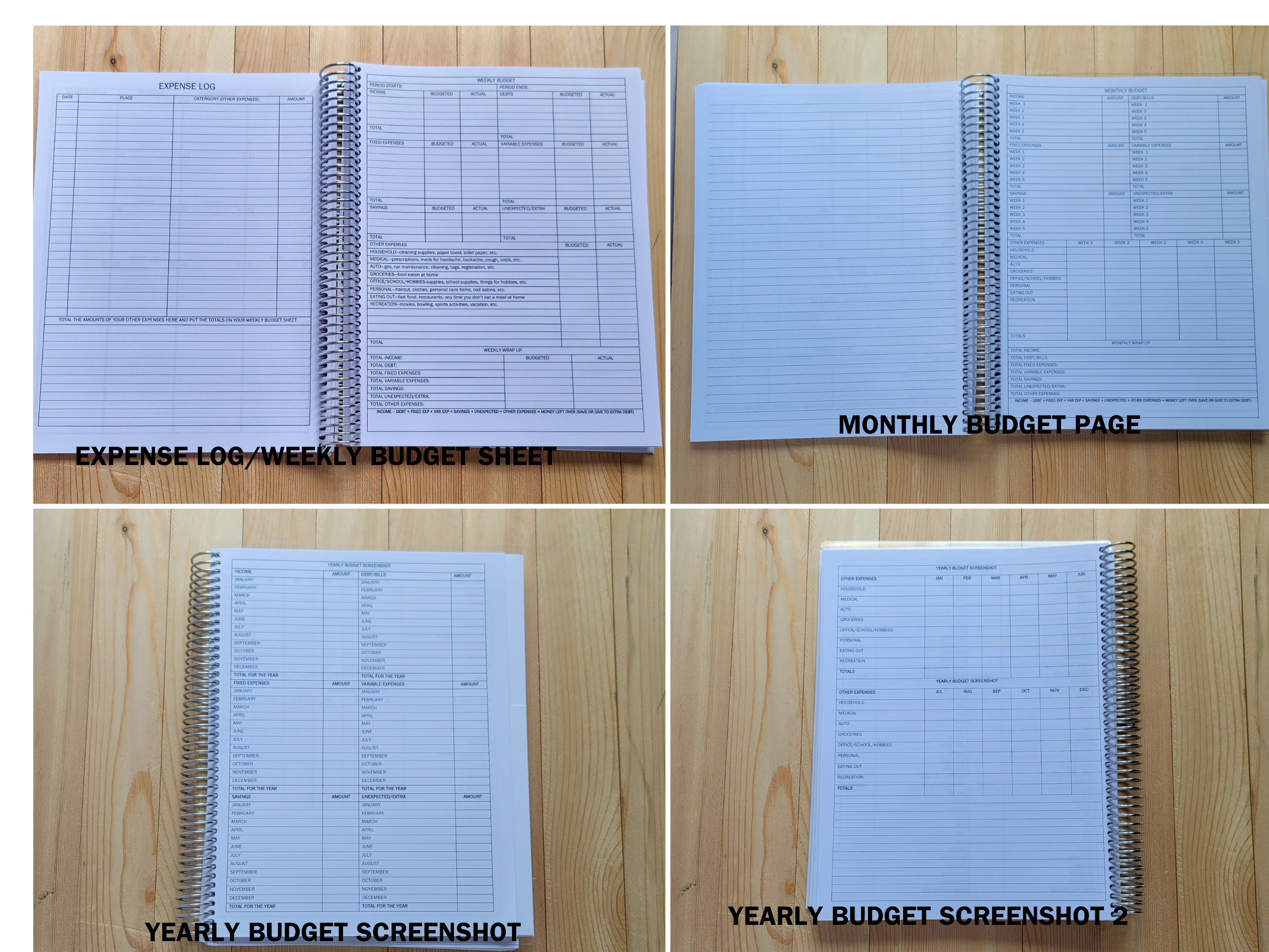 Monthly Budget Planner: Spiral Notebook With Cash Envelopes - Etsy