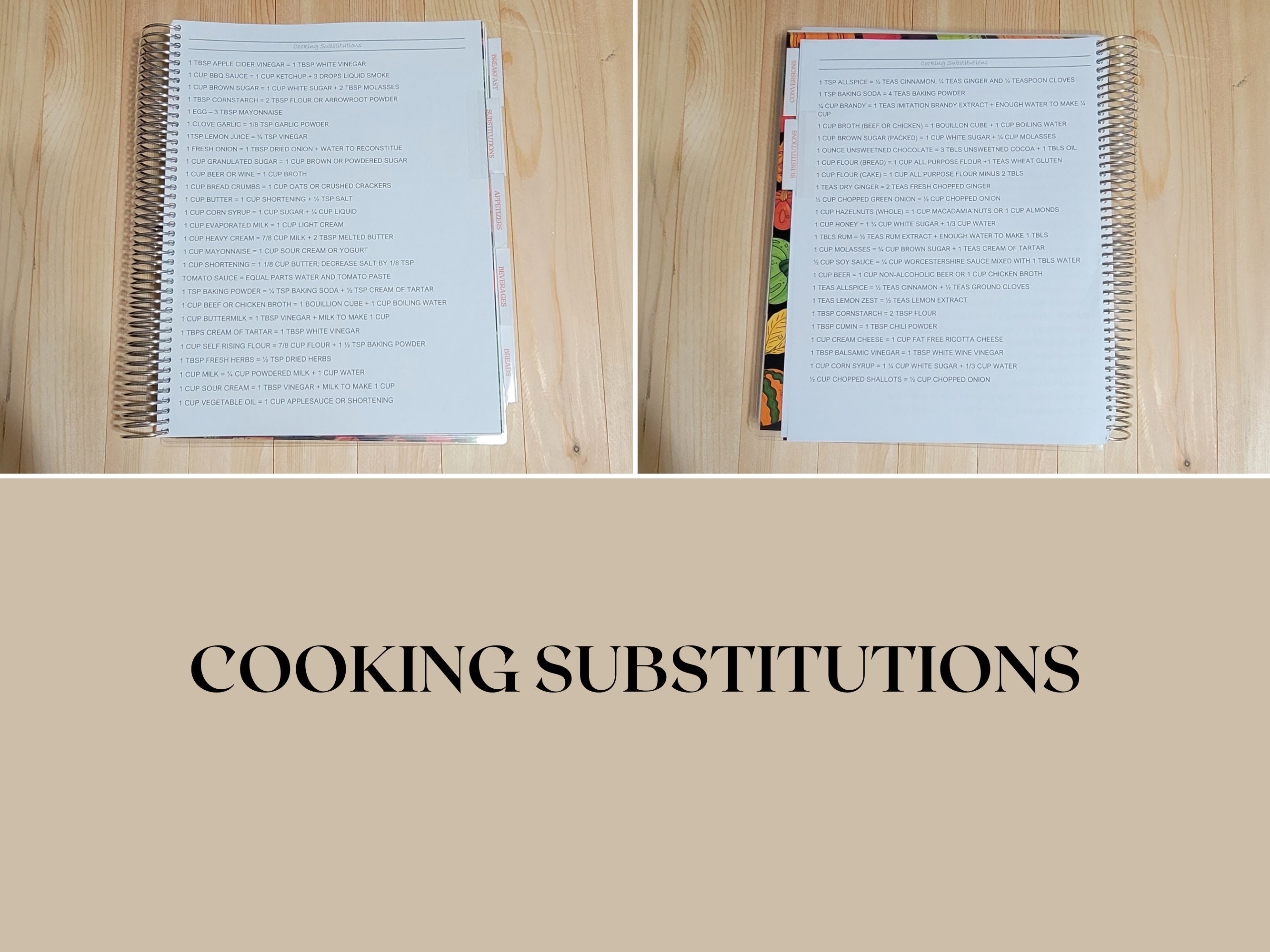 RECIPE Book, Blank, Coiled, 8.5x11, Tabbed, Neutral, Food Journal ...