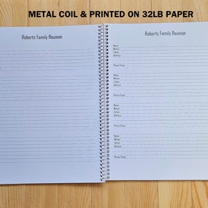 Personalized Family Reunion Log Book: Guest Sign In, Memory Keeper - Etsy