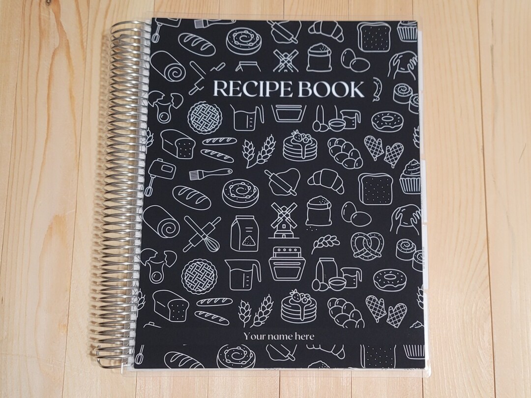 RECIPE Book, Blank, Coiled, 8.5x11, Tabbed, Neutral, Food Journal ...
